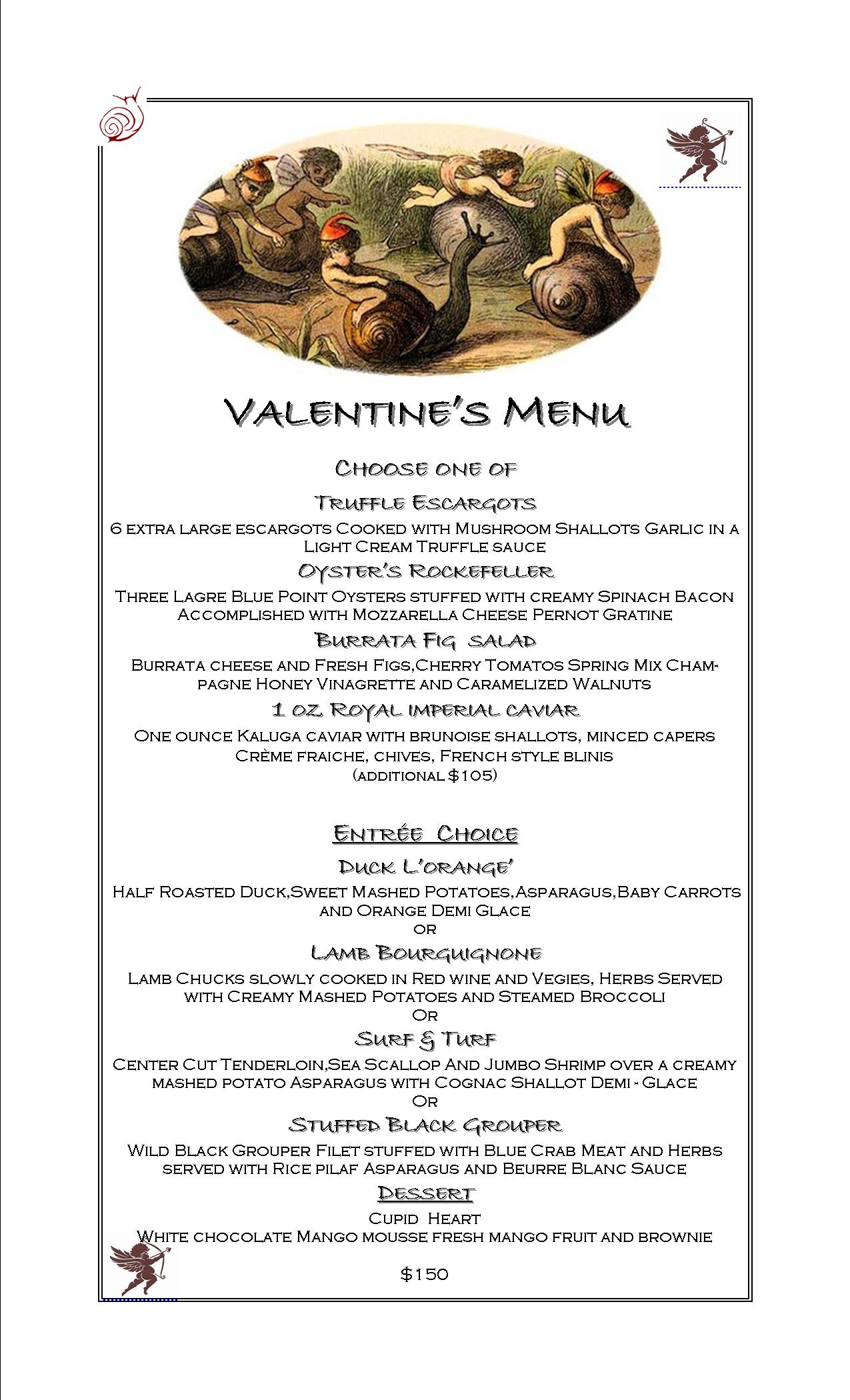 Valentine’s Menu - Escargot 41
